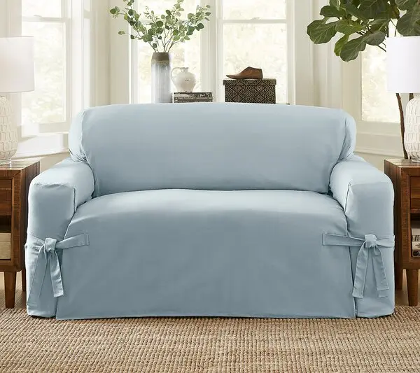 SURE FIT As Is Surefit Woven Relaxfurniture Slipcover Love Seat - One-color