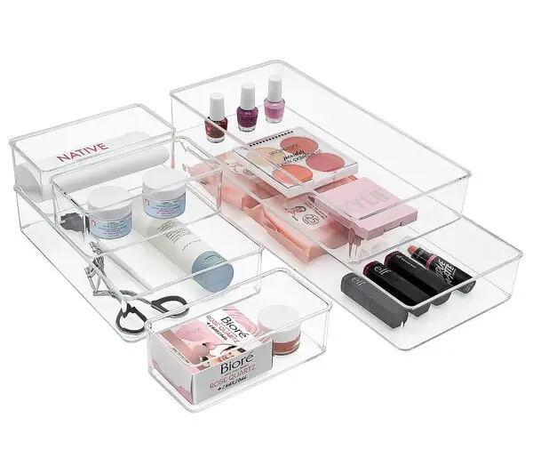 SORBUS 5-piece Narrow Drawer Organizer Set For Makeup