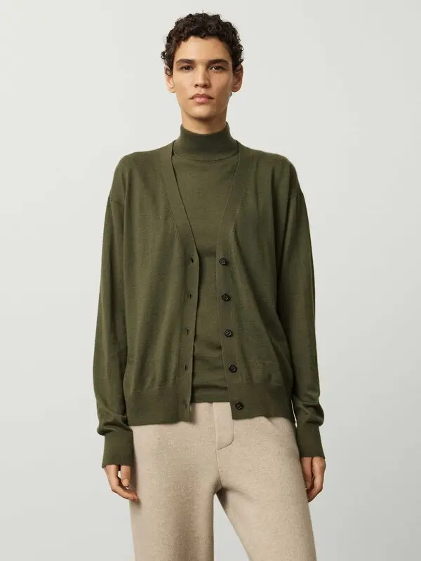 LISA YANG STORE Cia Cashmere Cardigan - Moss