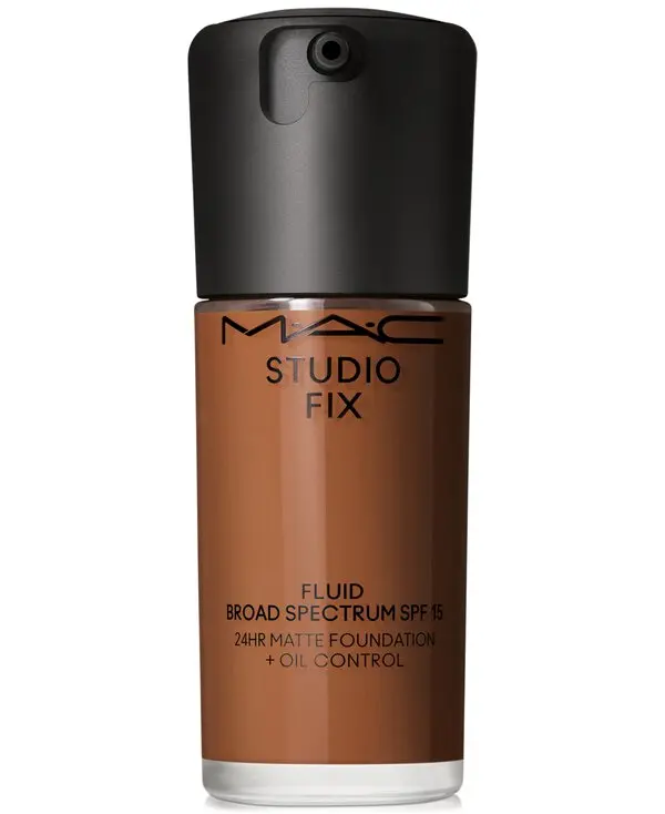 MAC COSMETICS Studio Fix Fluid Spf 15 24hr Matte Foundation + Oil Control - Nw45 (medium Mahoghany With Rosy Underto