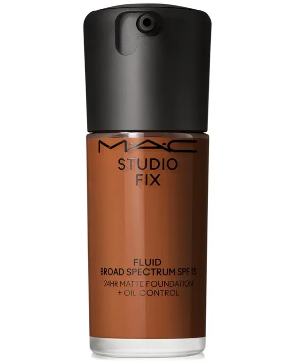 MAC COSMETICS Studio Fix Fluid Spf 15 24hr Matte Foundation + Oil Control - Nw46 (auburn With Red Undertones For Dar