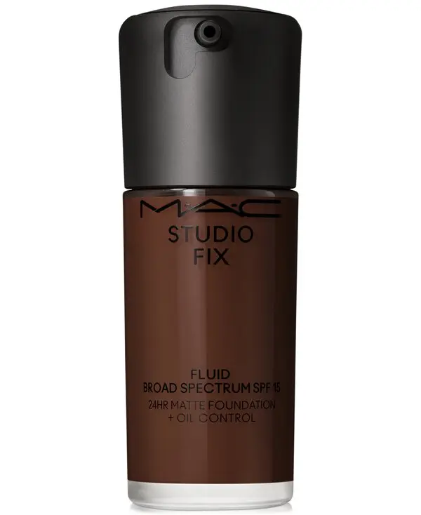 MAC COSMETICS Studio Fix Fluid Spf 15 24hr Matte Foundation + Oil Control - Nw57 (rich Mahogany With Red Undertones