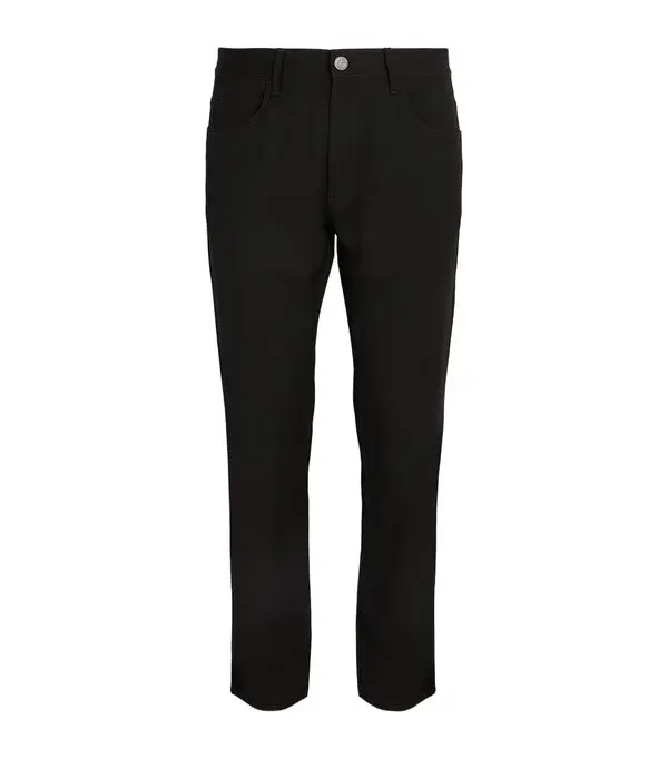 Giorgio Armani Stretch-cotton Chinos - Black