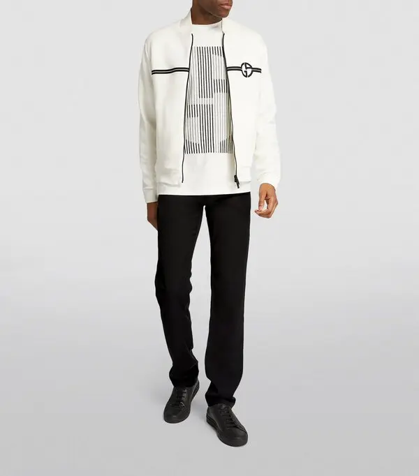Giorgio Armani Stretch-cotton Chinos - Black
