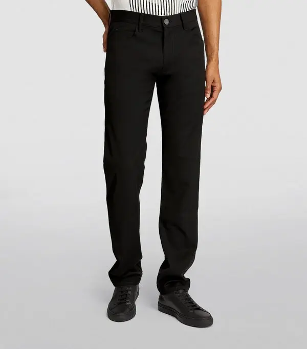 Giorgio Armani Stretch-cotton Chinos - Black