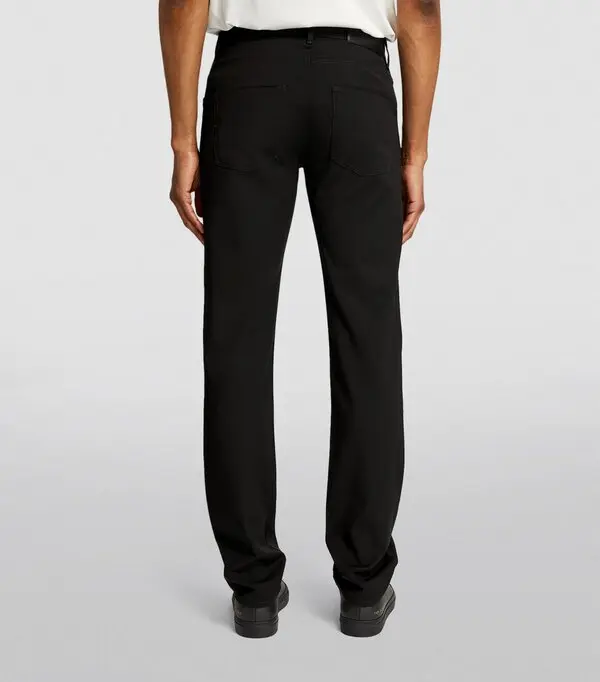 Giorgio Armani Stretch-cotton Chinos - Black