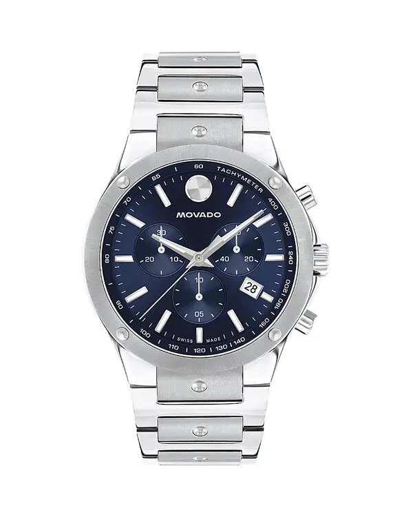 Movado Se Chronograph 42mm - Blue/silver