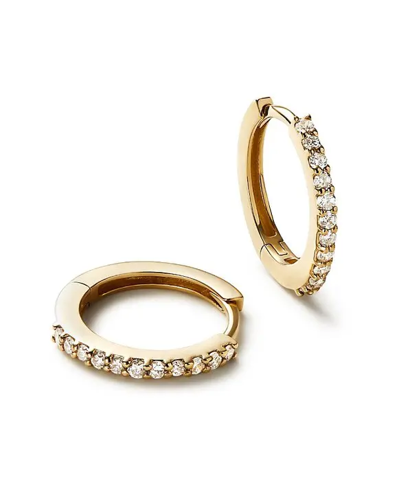 ANA LUISA 10k Lab-grown Diamond Huggie Hoop Earrings - Gold