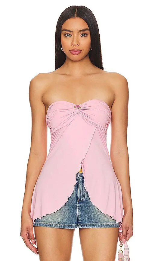 Nana Jacqueline Aubrey Top And Cardigan Set In Pink - 30% Off