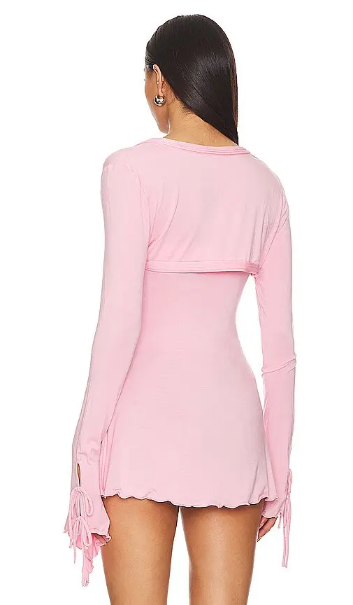 Nana Jacqueline Aubrey Top And Cardigan Set In Pink - 30% Off