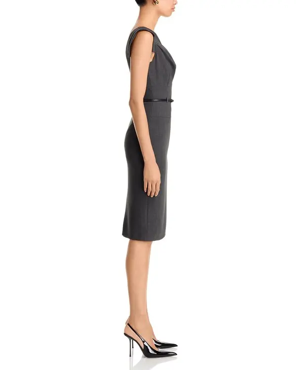 Black Halo Jackie Sheath Dress - Charcoal
