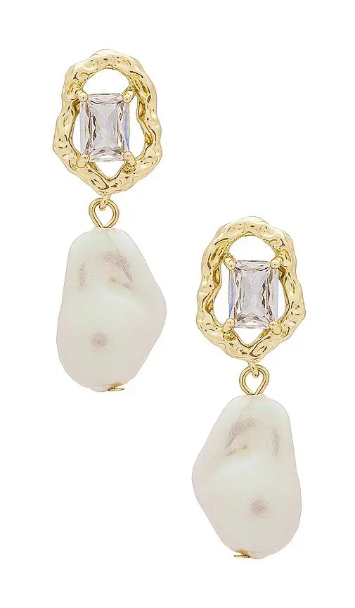 PETIT MOMENTS Abigail Dangle Earrings - Pearl