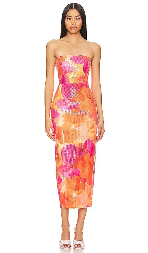 RUNAWAY THE LABEL Oralie Midi Dress