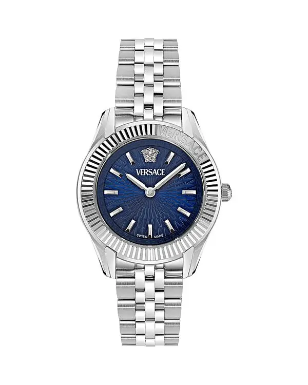Versace Greca Time Petite Watch - Blue/silver