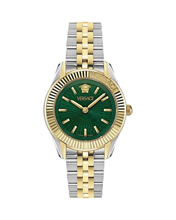 Versace Greca Time Petite Watch - Green/two-tone