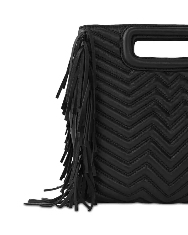 Maje Quilted Leather Small M Bag