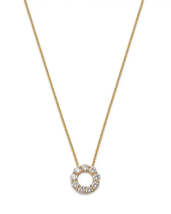Bloomingdale'S Diamond Circle Pendant Necklace, 0.65 Tcw - Gold
