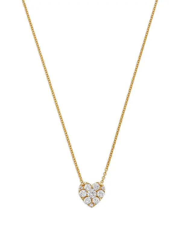 Bloomingdale'S Diamond Heart Pendant Necklace 0.50 Tcw - Gold