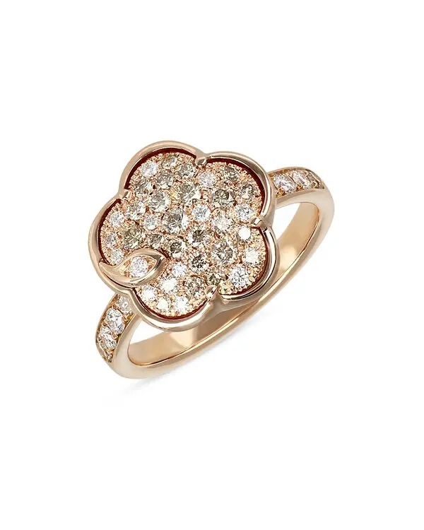 Pasquale Bruni 18k Petit Joli Diamond Flower Ring - Rose Gold