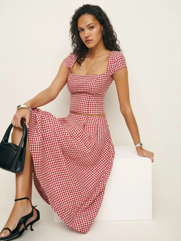 REFORMATION Savannah Linen Two Piece Set