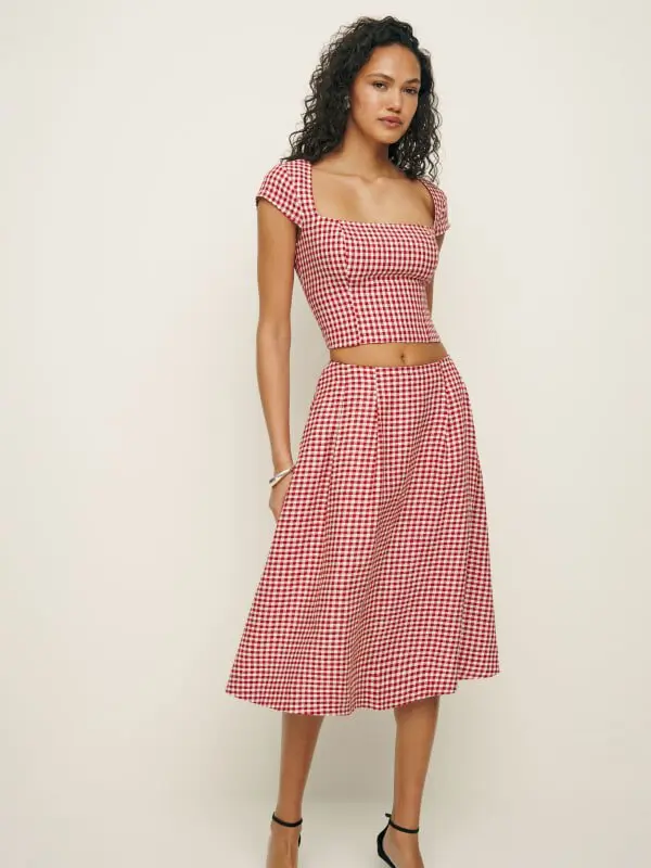 REFORMATION Savannah Linen Two Piece Set