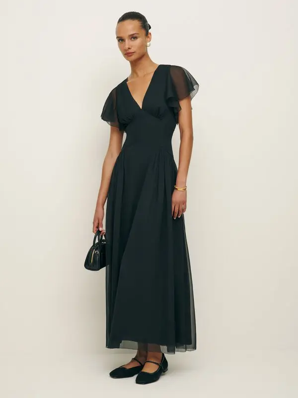Reformation Winslet Maxi Dress In Black - 70% Off | Editorialist