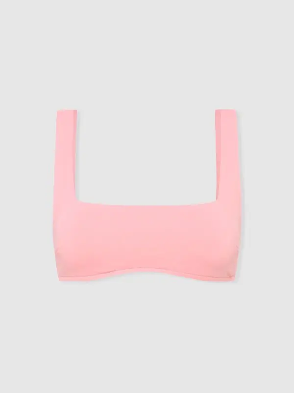Bondi Born Square Neck Bikini Top - Pink