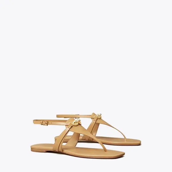 Tory Burch Jessa T-strap Sandal - Ginger Shortbread