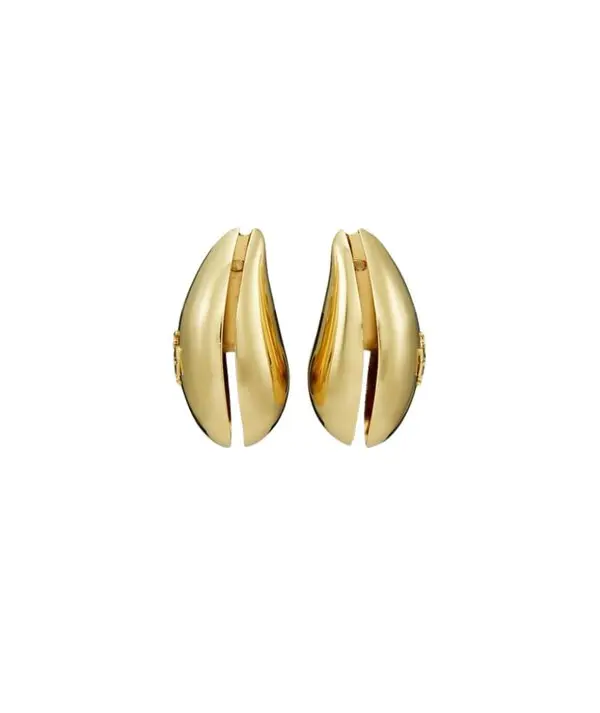Tory Burch Wave Earring - Light Brass