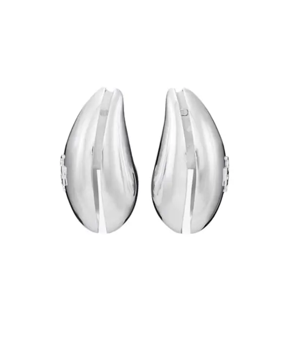 Tory Burch Wave Earring - Light Silver