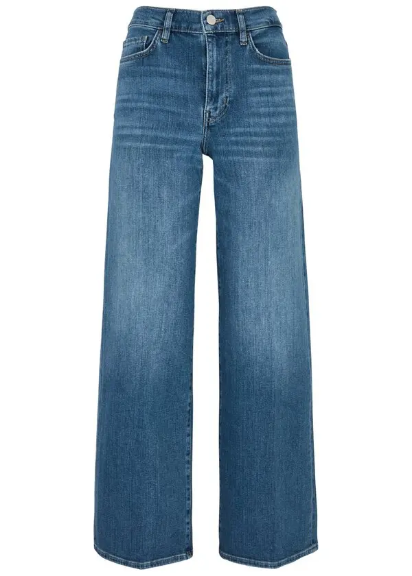 FRAME Le Slim Palazzo Wide-leg Jeans - Dark Blue