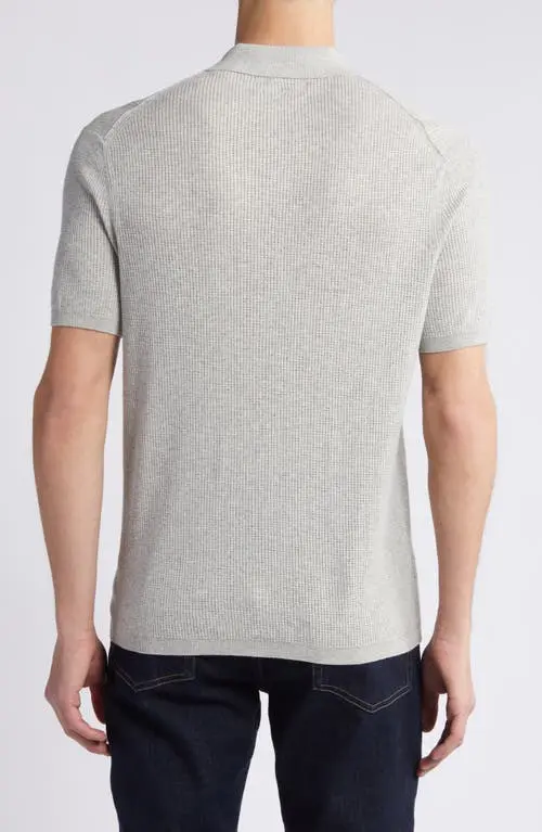 ALLSAINTS Aubrey Ribbed Polo - Grey Marl