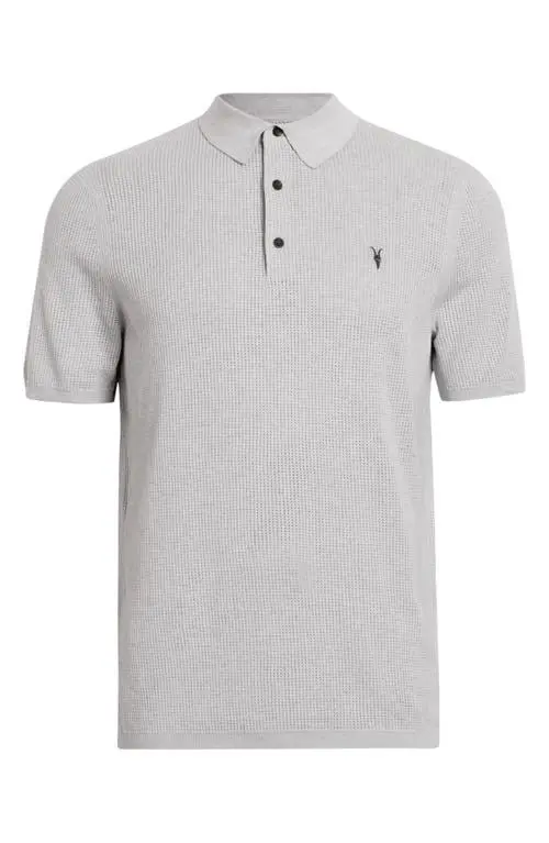 ALLSAINTS Aubrey Ribbed Polo - Grey Marl