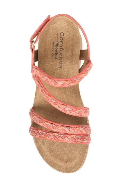 COMFORTIVA Silvia Wedge Sandal - Tomato Multi