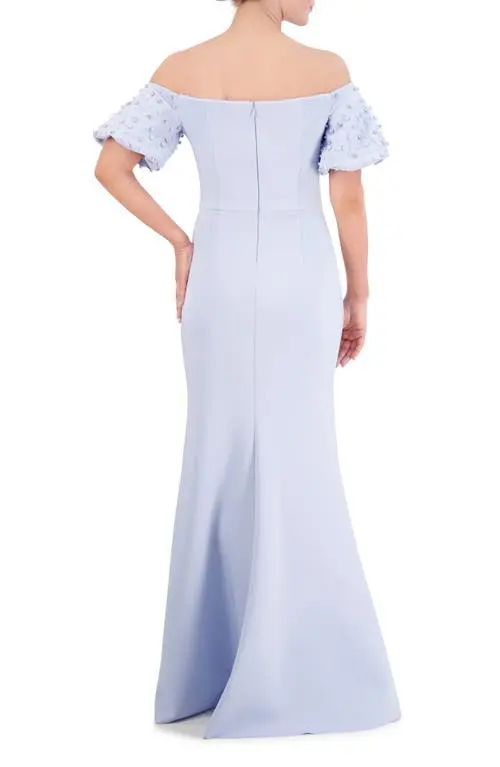 Eliza J Beaded Off-the-shoulder Gown