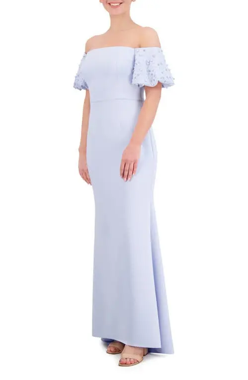 Eliza J Beaded Off-the-shoulder Gown