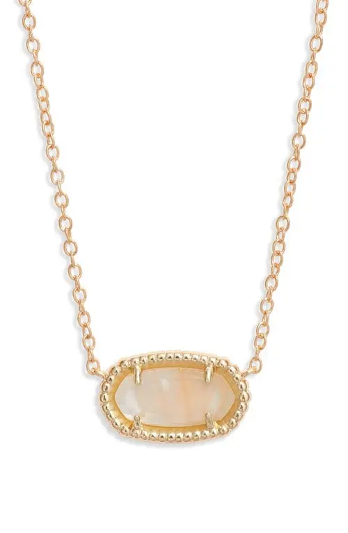 Kendra Scott Elisa Ridge Frame Pendant Necklace - Gold/golden Abalone