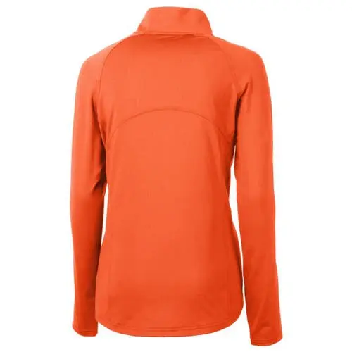 Cutter & Buck Cincinnati Bengals Helmet Logo Adapt Eco Knit Stretch Recycled Half-zip Pullover Top By