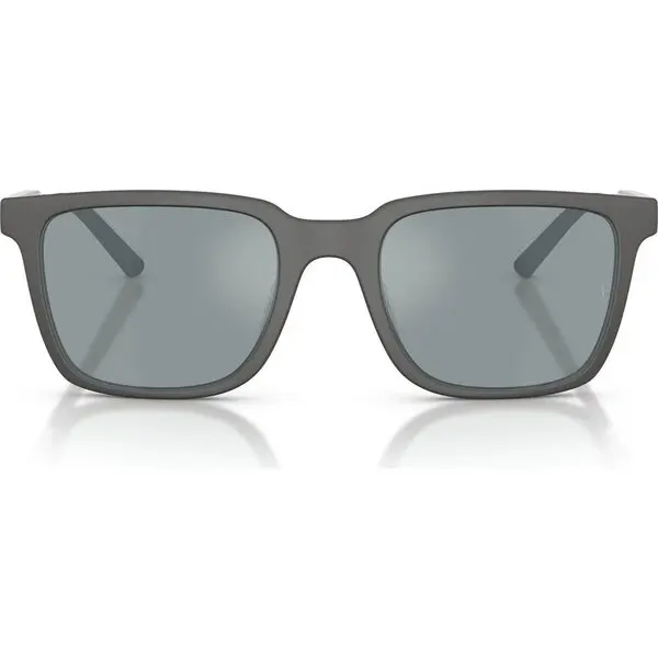 Oliver Spencer Roger Federer Rectangular Sunglasses - Anthracite/grey Polar Mirror