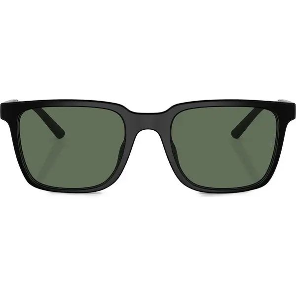 Oliver Spencer Roger Federer Rectangular Sunglasses - Matte Black Polarized