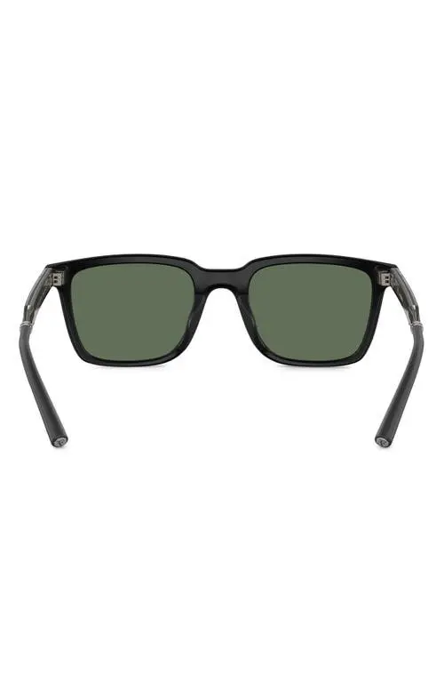 Oliver Spencer Roger Federer Rectangular Sunglasses - Matte Black Polarized