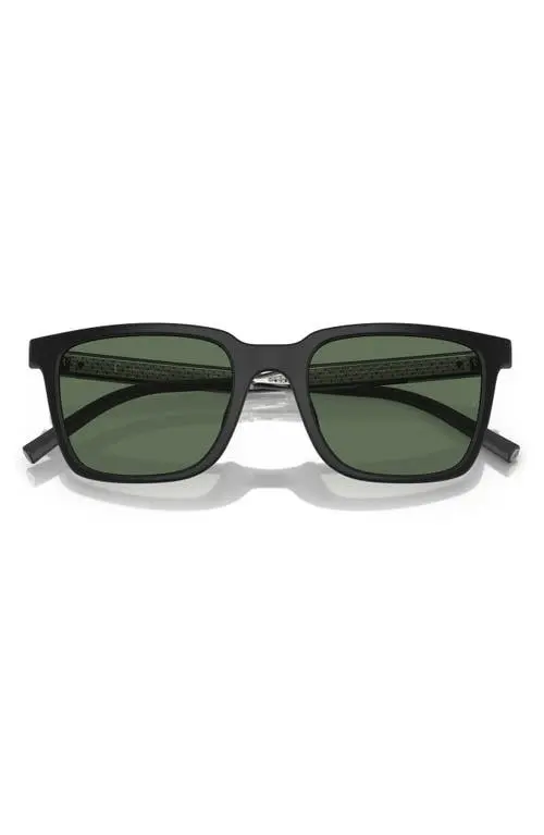 Oliver Spencer Roger Federer Rectangular Sunglasses - Matte Black Polarized