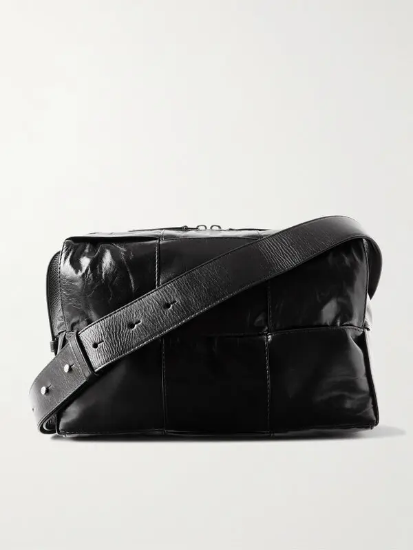 Bottega Veneta Intrecciato Leather Bag - Black