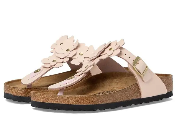 BIRKENSTOCK Gizeh Floral Embellished Thong Sandals - Light Rose