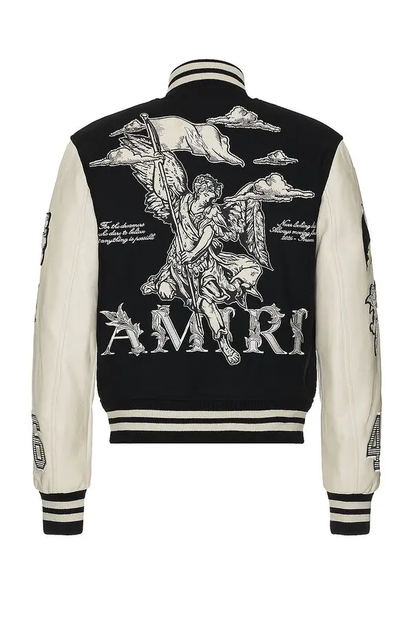Amiri Ma Angel Varsity Jacket In Black - 45% Off | Editorialist