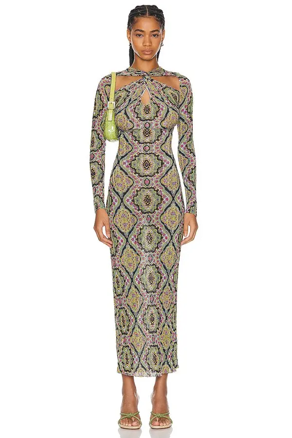 chinese dress ladies Long Sleeve Fringe Dress main image 1