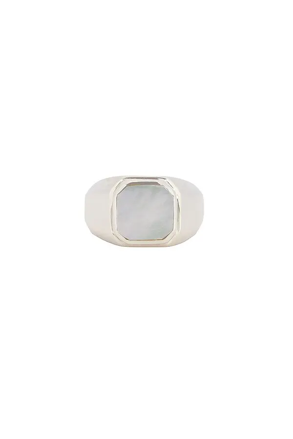 MAPLE Duppy Signet Ring - Silver 925 & Mother Of Pearl