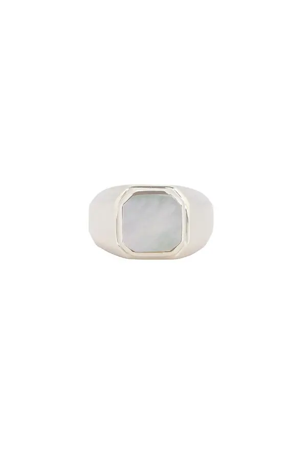 MAPLE Duppy Signet Ring - Silver 925 & Mother Of Pearl