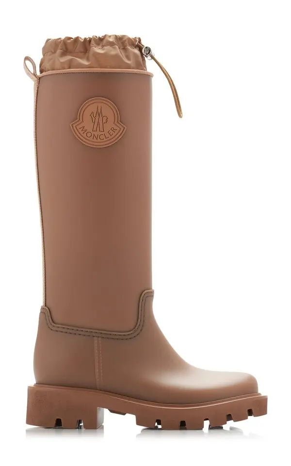 Moncler Kickstream Rubber Rain Boots - Brown