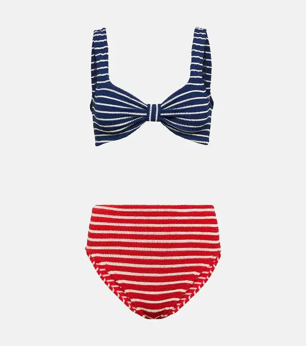 Hunza G Judy Striped Bikini - Multicoloured
